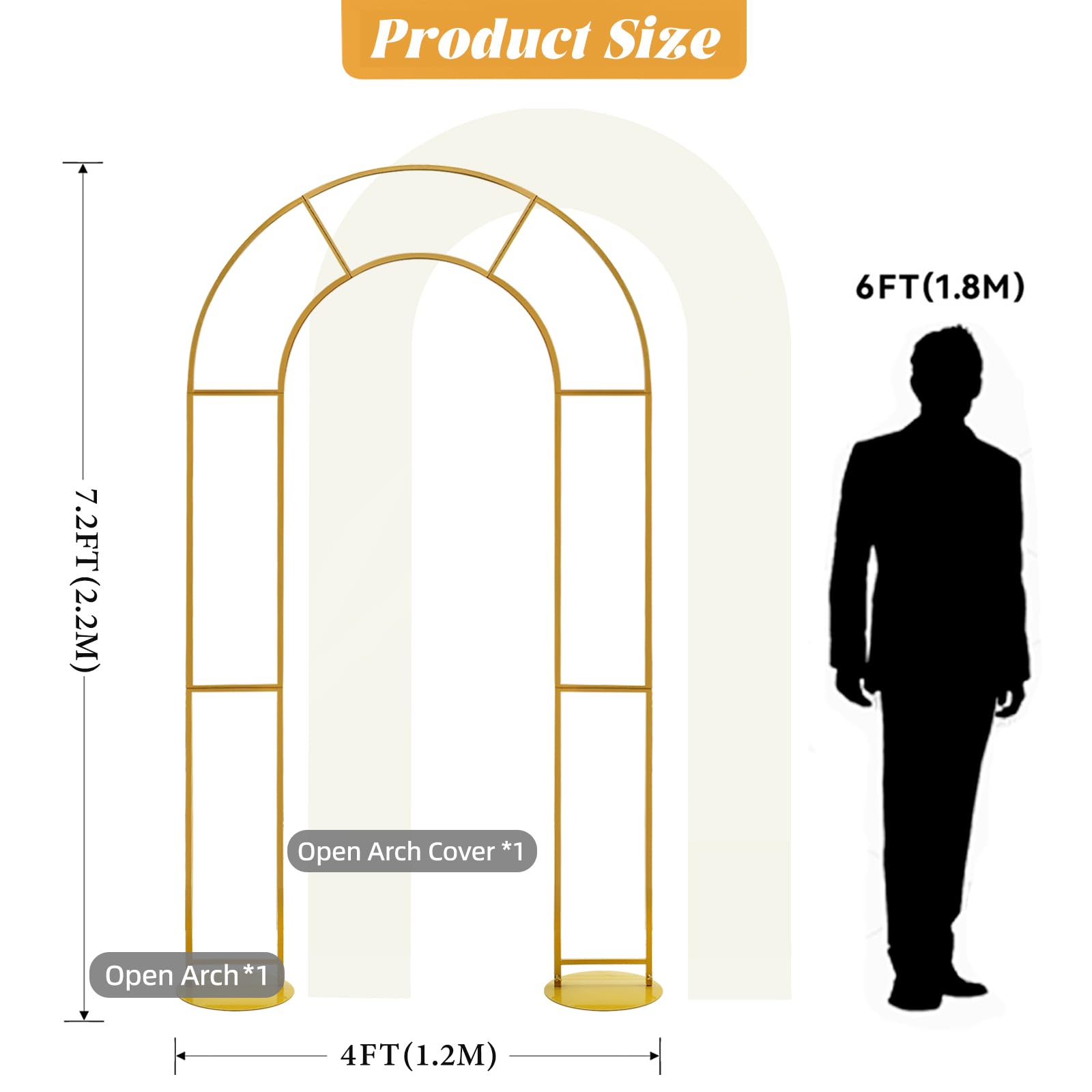 Snapklik.com : ZpigToor 7.2FT Open Arch Backdrop Stand