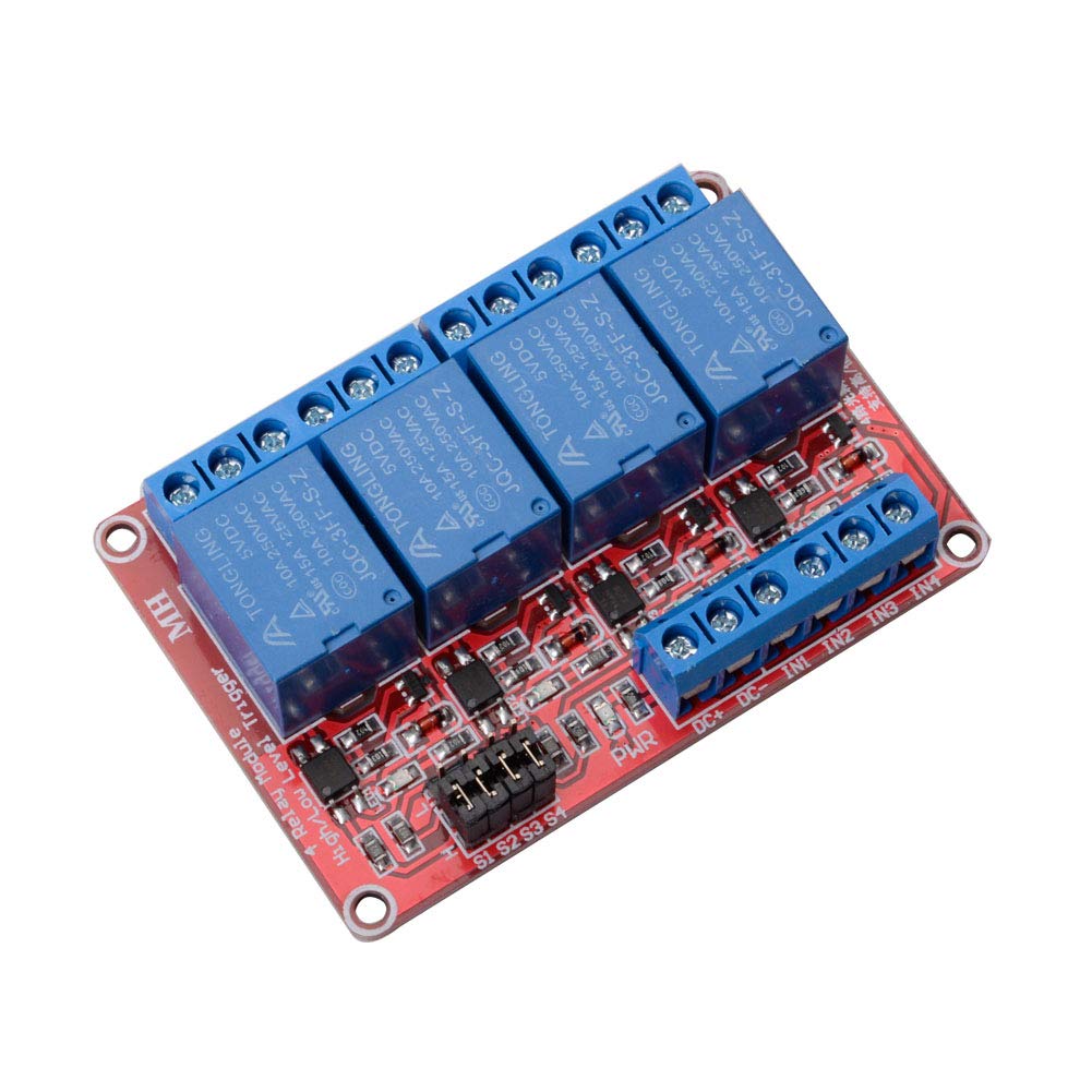Snapklik.com : 2Pcs DC 5V 4 Channel Relay Module Board Shield