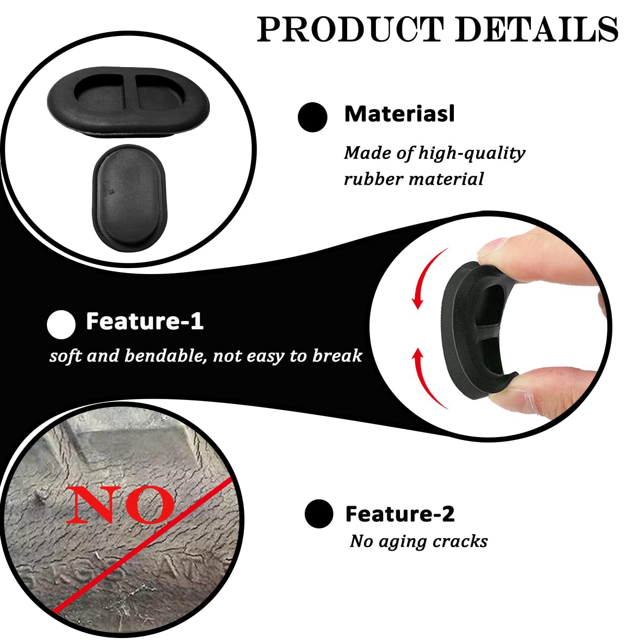 Snapklik.com : 4Pcs Floor Drain Plugs For Jeep Wrangler,Floor Rubber ...
