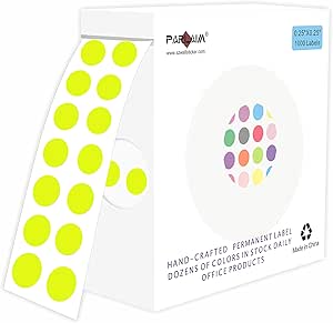 Amazon.com : PARLAIM Dot Stickers 1/4 Inch Permanent Color-Code Sticker ...