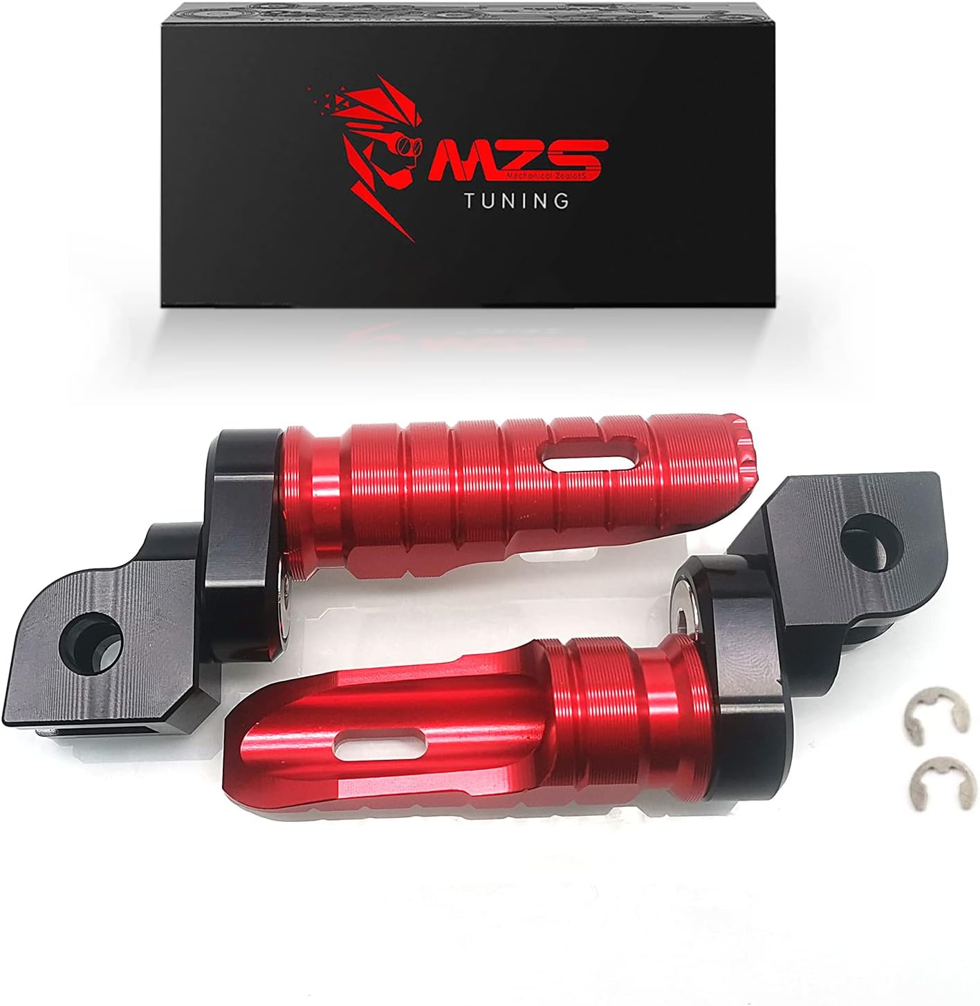 Amazon.com: MZS Motorcycle Foot Pegs, Front Rider Footpegs Footrest ...