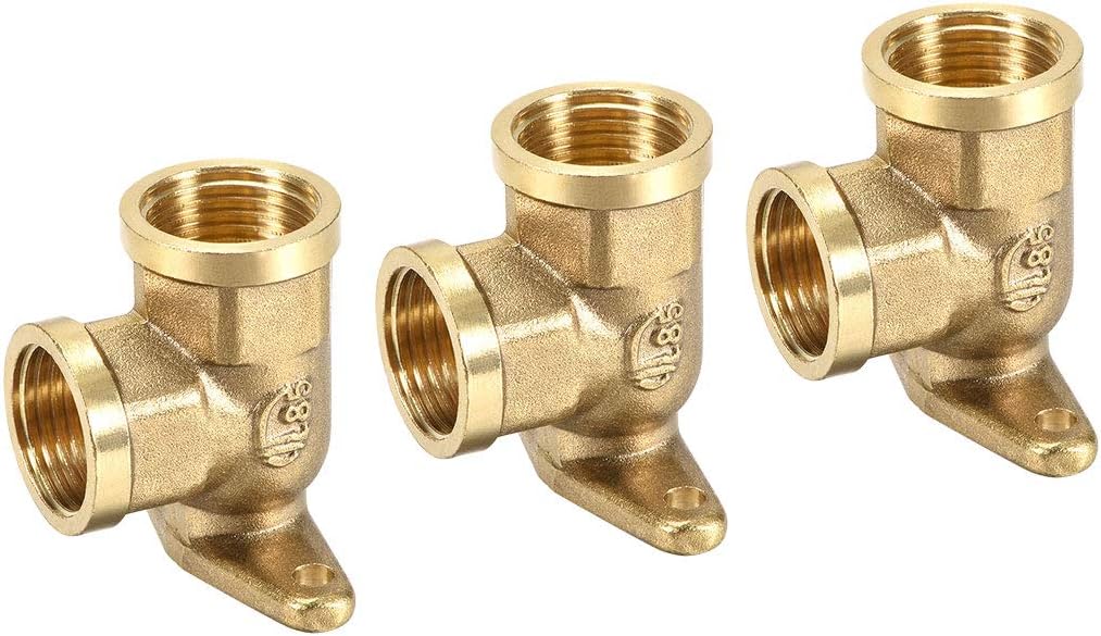 Amazon.com: uxcell Brass Pipe Fitting 90 Degree Drop Ear Elbow G1/2 ...