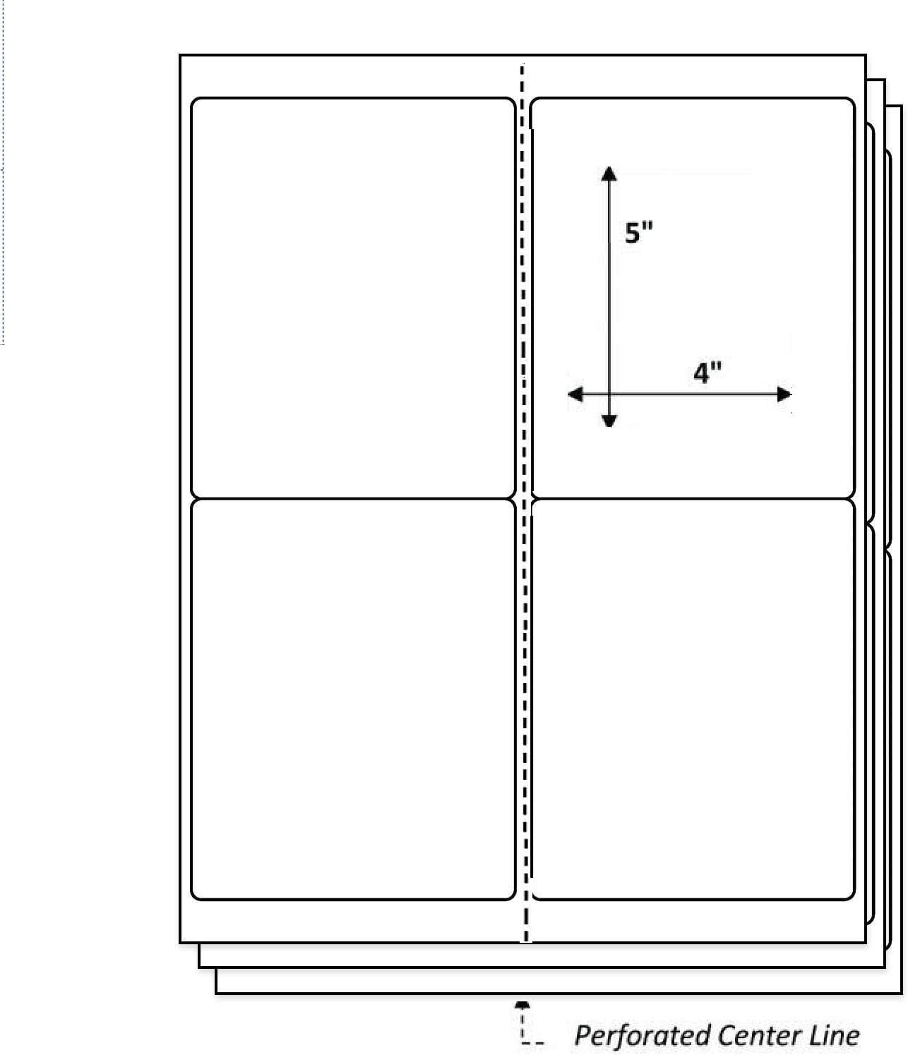 Amazon.com : ProLine 4" X 5" Shipping Address Labels - Blank White and ...