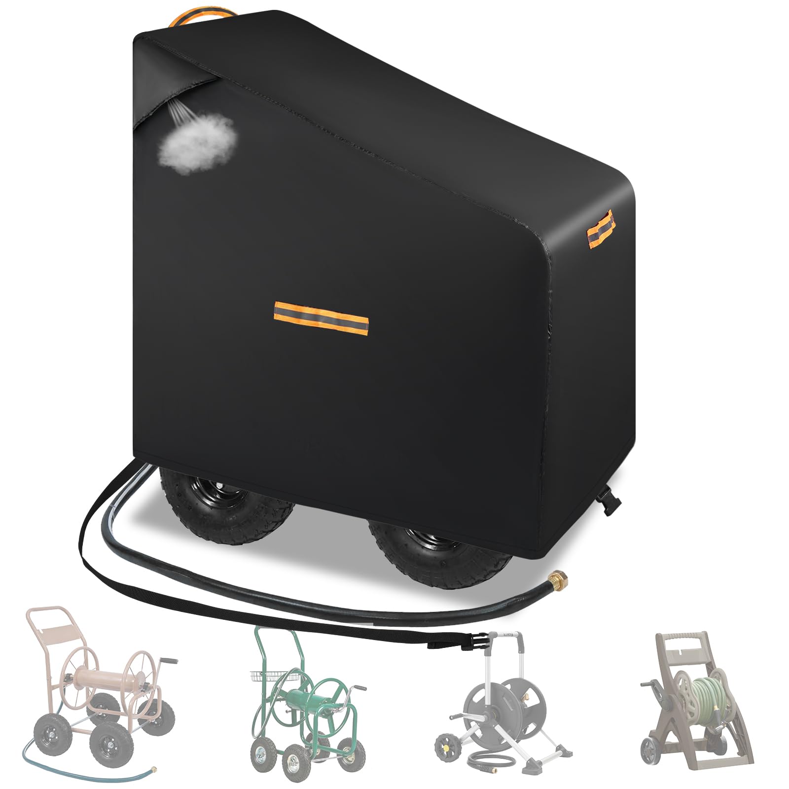 Amazon.com : Garden Hose Reel Cart Cover,420D Heavy Duty Hosepipes ...