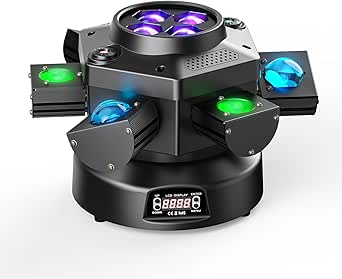 Amazon.com: HOLDLAMP LED 6 Arms Moving Head Light 150W 4 in 1 RGBW Beam ...