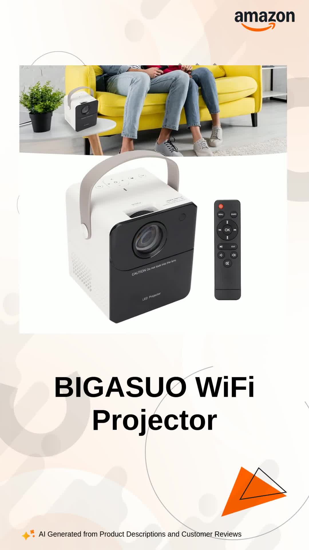 Watch BIGASUO WiFi Projector on Amazon Live