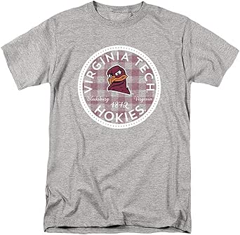 Amazon.com: Virginia Tech Official Plaid Badge Unisex Adult T Shirt ...