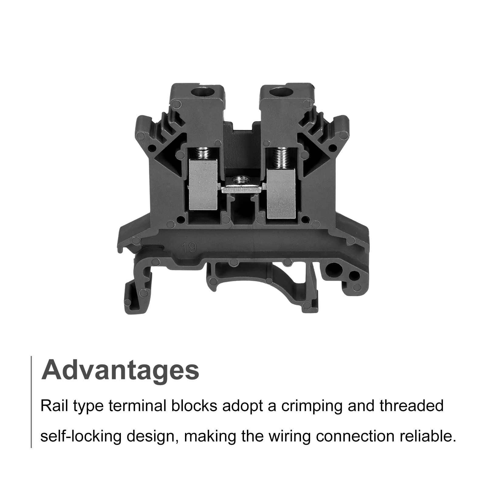 Rail Mount Electrical Connectors Sourcing Map 10 Pack UK2.5B Terminal ...