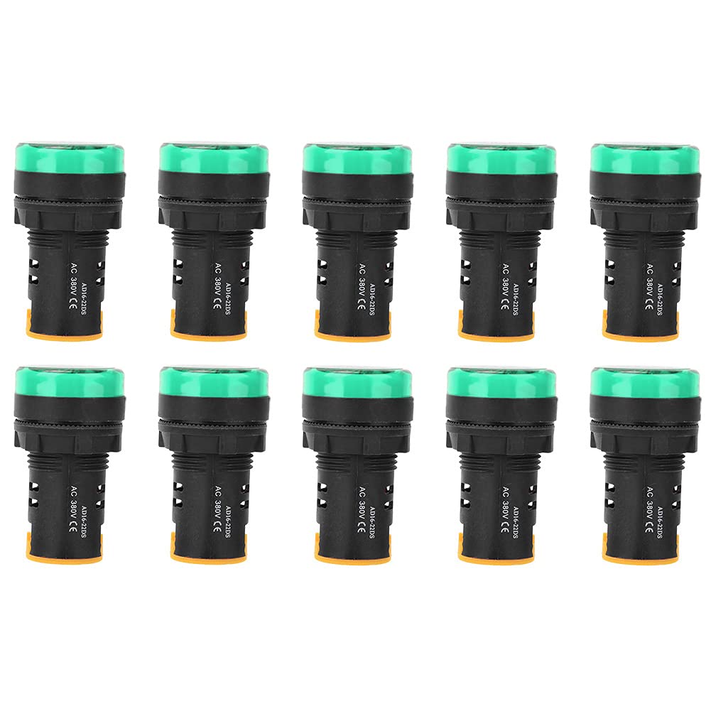 10Pcs 22mm 380V AD16-22D/S Berm LED Power Indicator Light, PC Flame ...