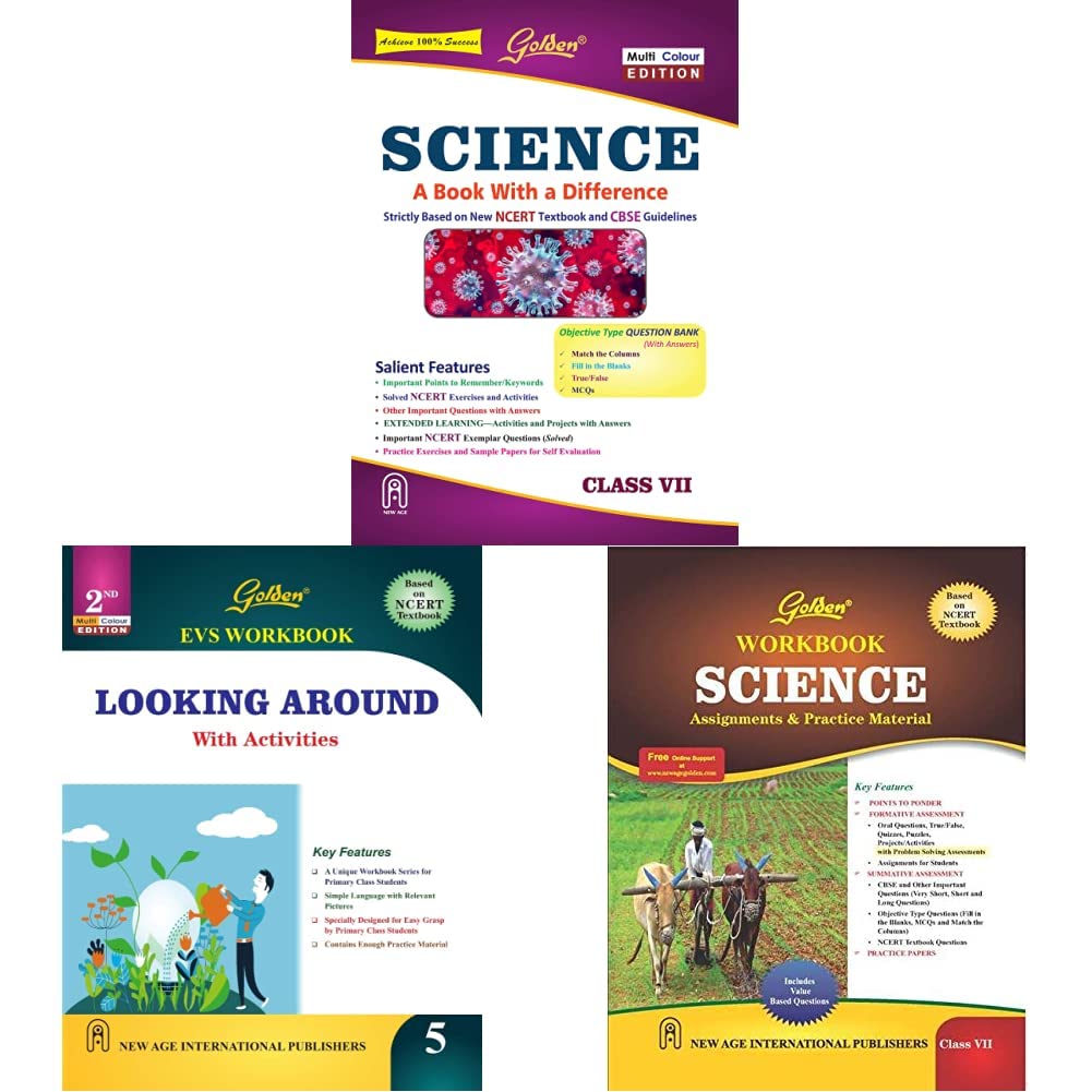Golden Science: Based on NCERT for Class 7 & Golden Evs Workbook ...