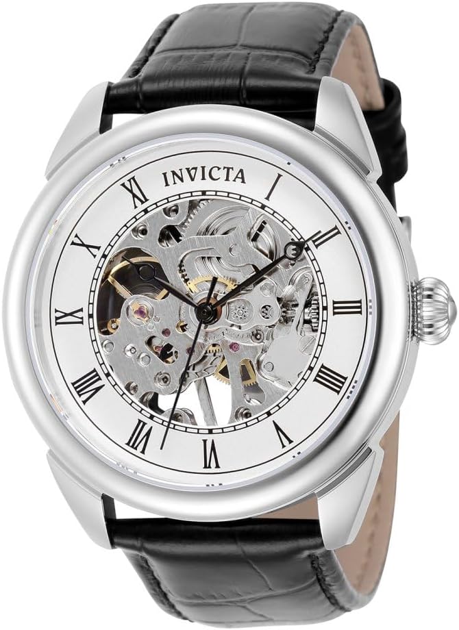 Amazon.com: Invicta Men's Specialty Mechanical Watch with Leather Strap ...