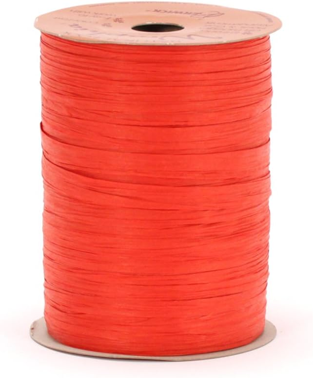 Amazon.com: Berwick Offray 1/4'' Wide Matte Raffia Ribbon, Rustic Brown ...