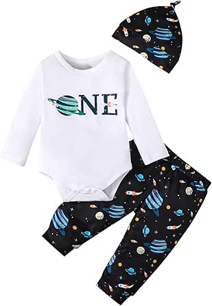 Amazon.com: Baby Boy 1st Birthday Outfit Infant Boy First Birthday ...