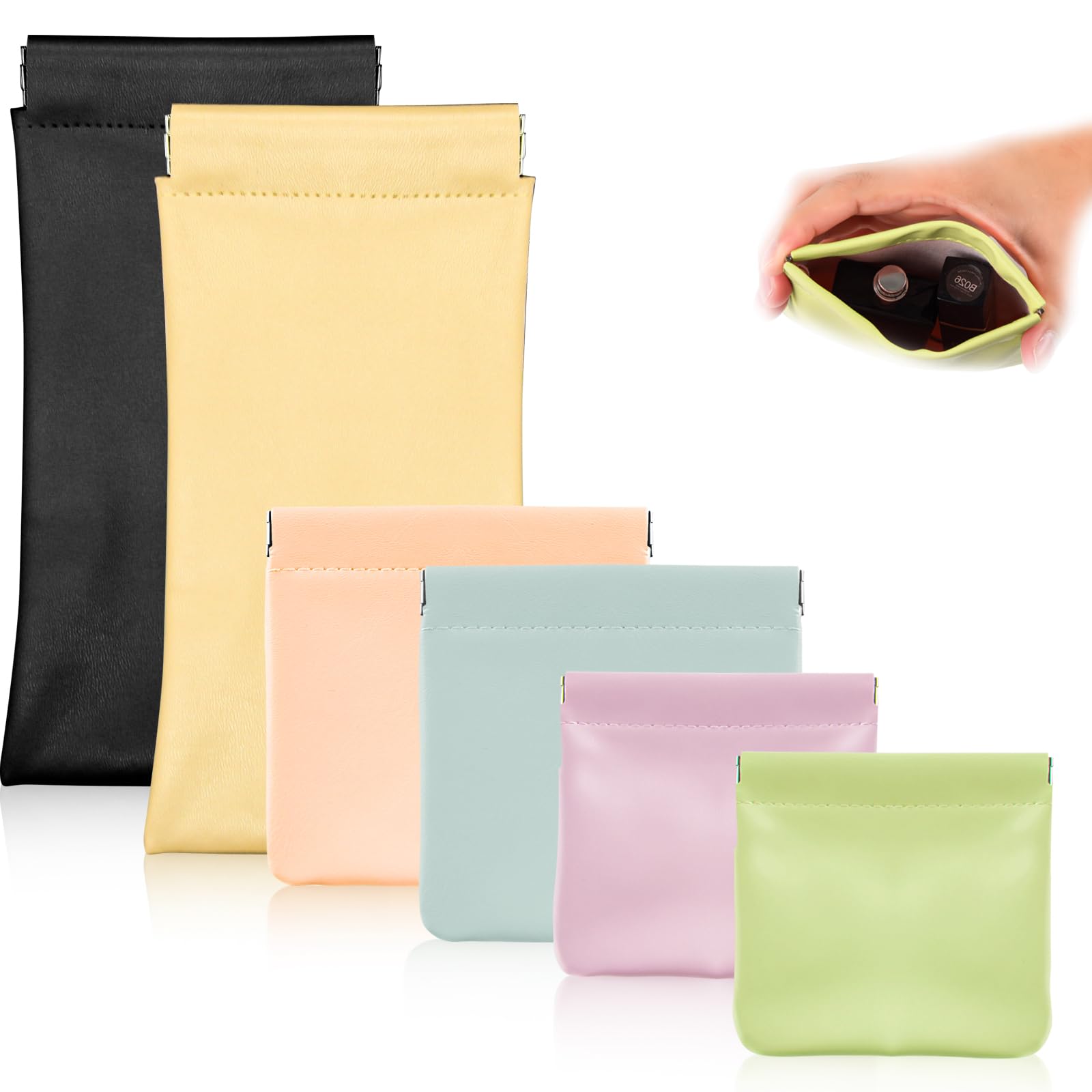 Amazon.com: 6Pcs Small Makeup Bag Cosmetic Pouch, 3size Mini Makeup ...