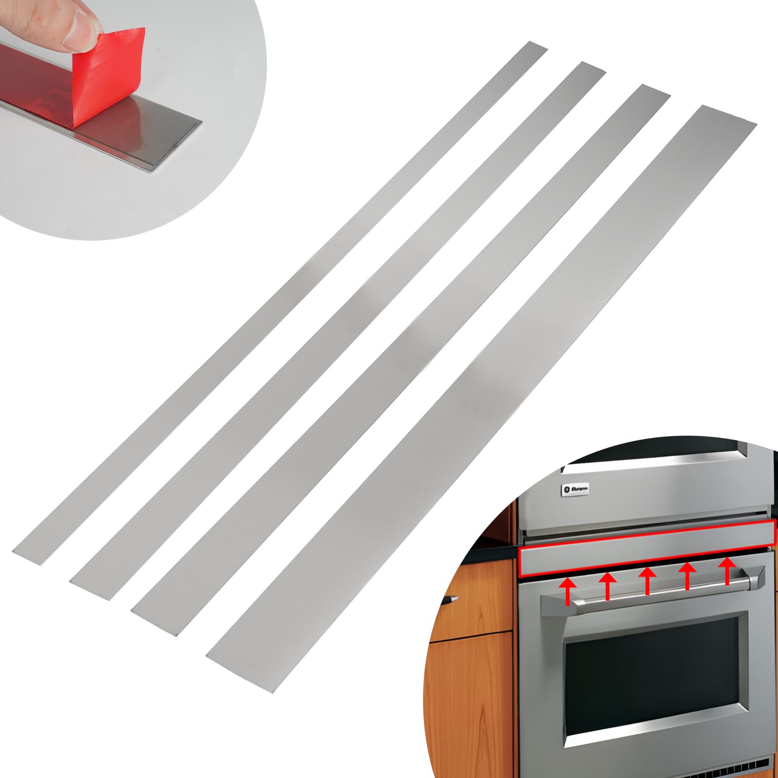 Amazon.com: Mineye 304 Brushed Stainless Steel Sheet Gap Filler, Self ...