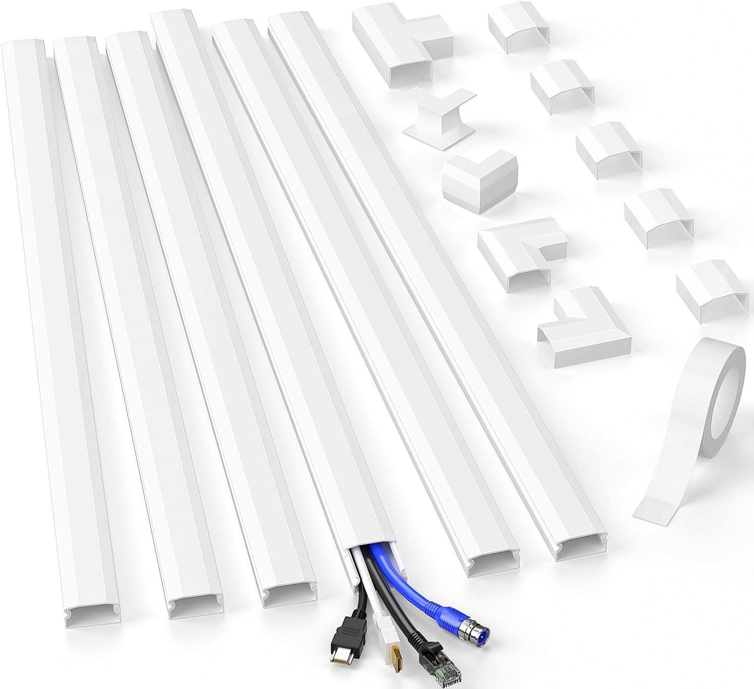 Cache-câbles pour support mural TV - Chemin de gestion des câbles mural ...