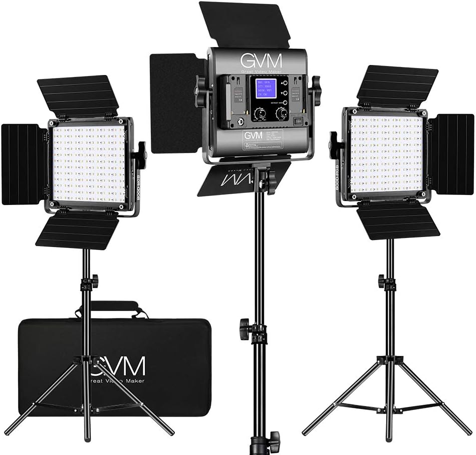 NEEWER 2 Pieces Bi-color 660 LED Video Light and Stand Kit Includes:(2 ...