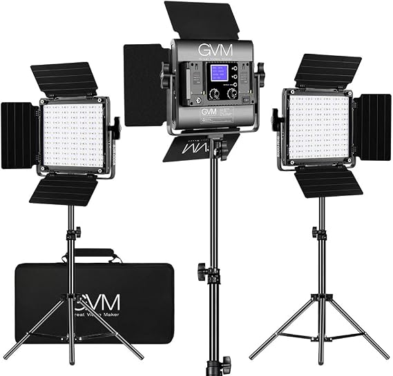 GVM RGB LED Video Lighting Kit, 800D Studio Video Lights with APP ...
