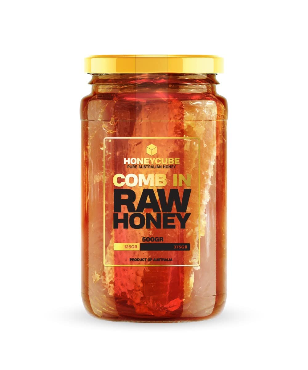 Honey Cube Comb in Raw Honey 500 g : Amazon.com.au: Pantry Food & Drinks
