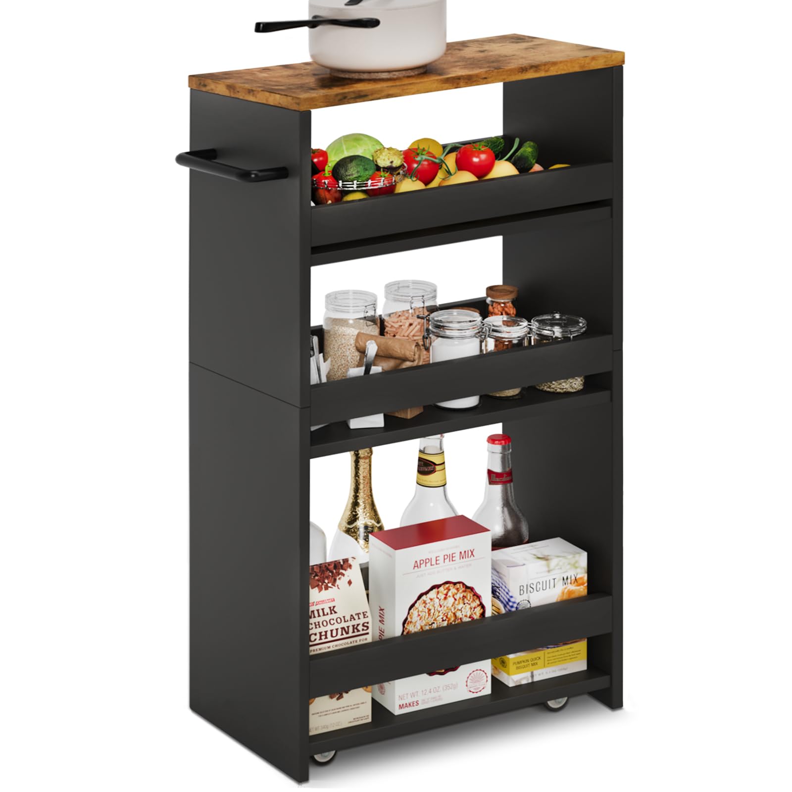 Snapklik.com : TEAMIX 4 Tier Slim Storage Cart