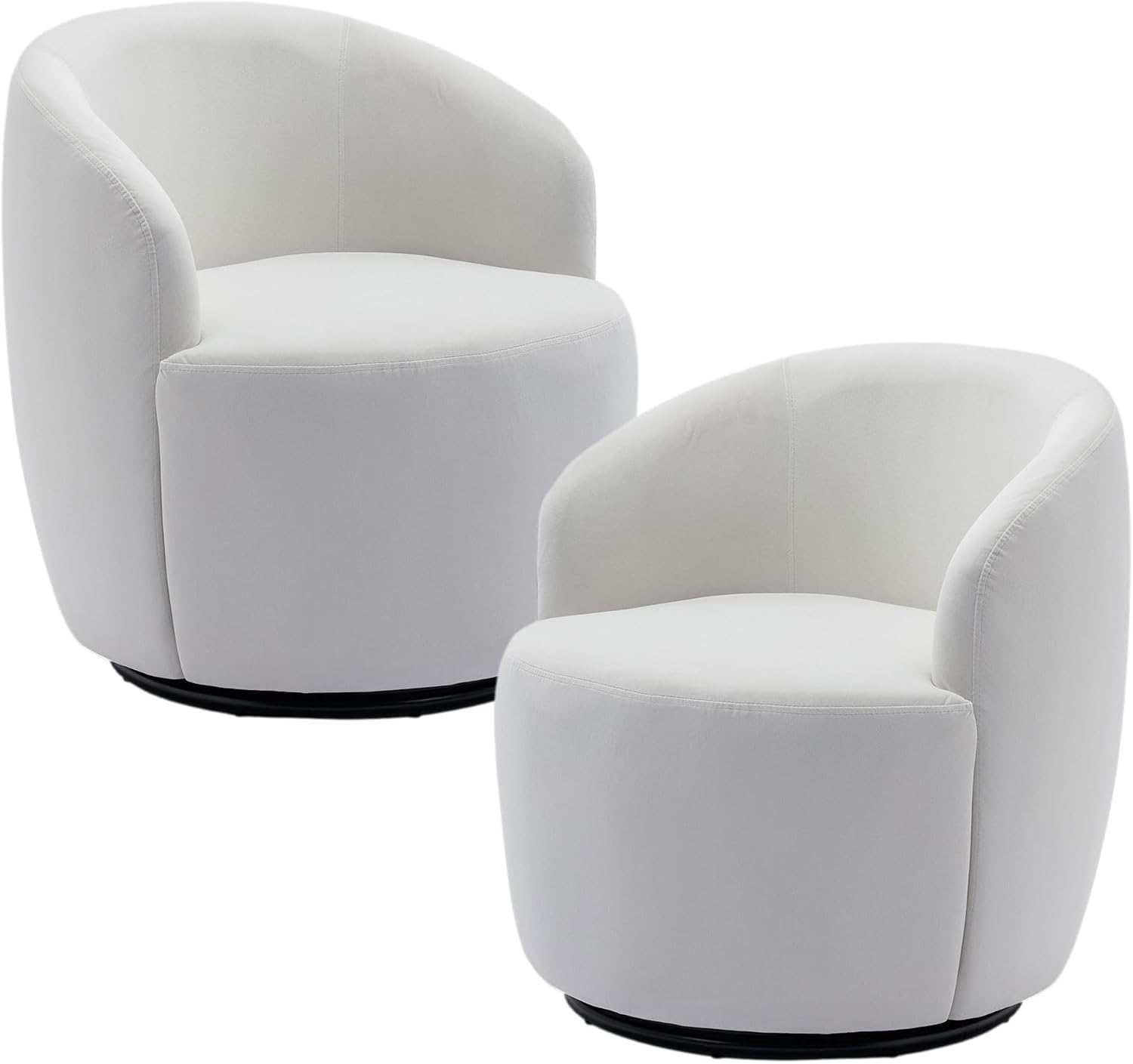 Amazon.com: Tmsan Swivel Accent Chairs Set of 2, Modern Round Chair for ...