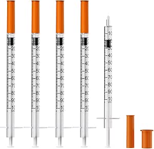 Amazon.com: U-100 1mL/cc Lab Syringes with Needle 30G 5/16" (8mm) Individually Wrapped, Pack of ...