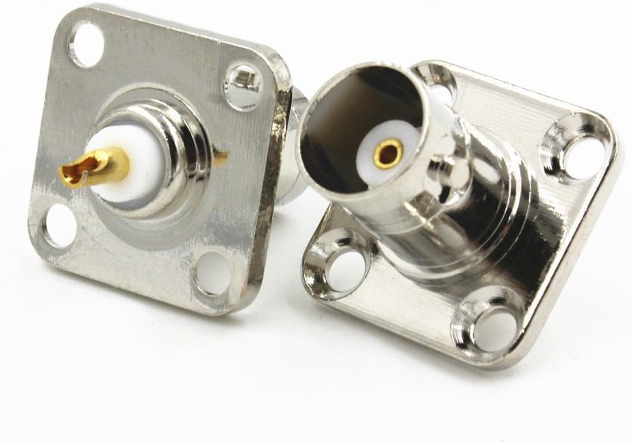 Amazon.com: Fancasee (2 Pack) BNC Female Jack Socket Connector Coupler Solder Panel Mount ...