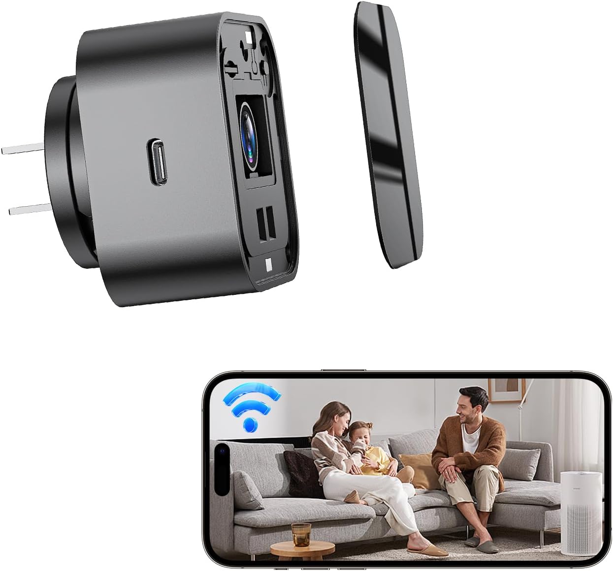 Amazon.com: USB-C Cameras Charger 170° Wide Angle LIZVIE Charger Camera ...