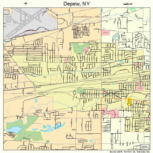 Amazon.com : Large Street & Road Map of Depew, New York NY - Printed ...