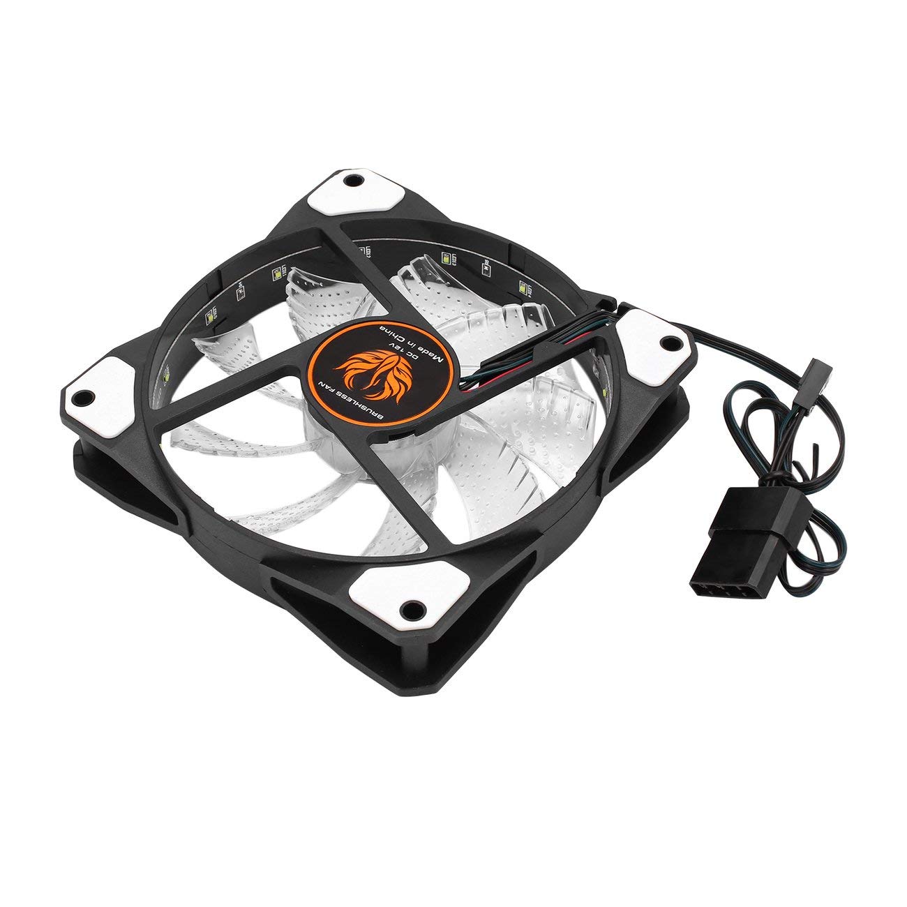 Buy Ashley GAO 120mm LED Ultra Silent Computer PC Case Fan 15 LEDs 12V ...