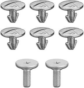 Jawmoy Bolt - Pack of 8 Alloy Steel, Silver, Pan Style, Compatible with ...