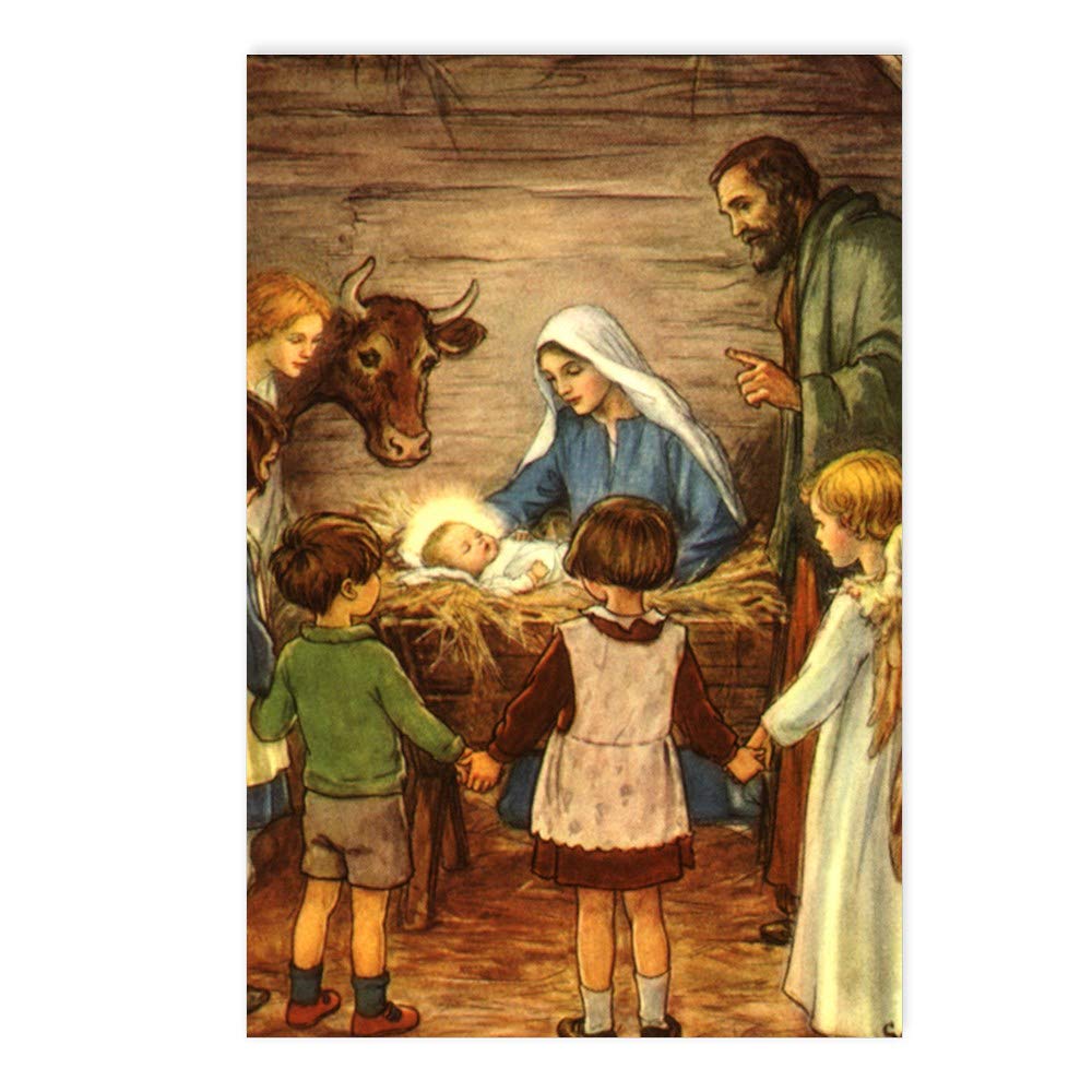 Victorian Christmas Cards Nativity
