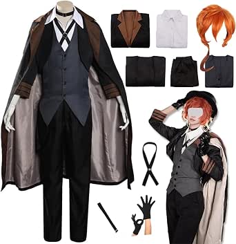 Amazon.com: LUOHSIY Nakahara Chuuya Cosplay Costume Chuuya Cosplay ...