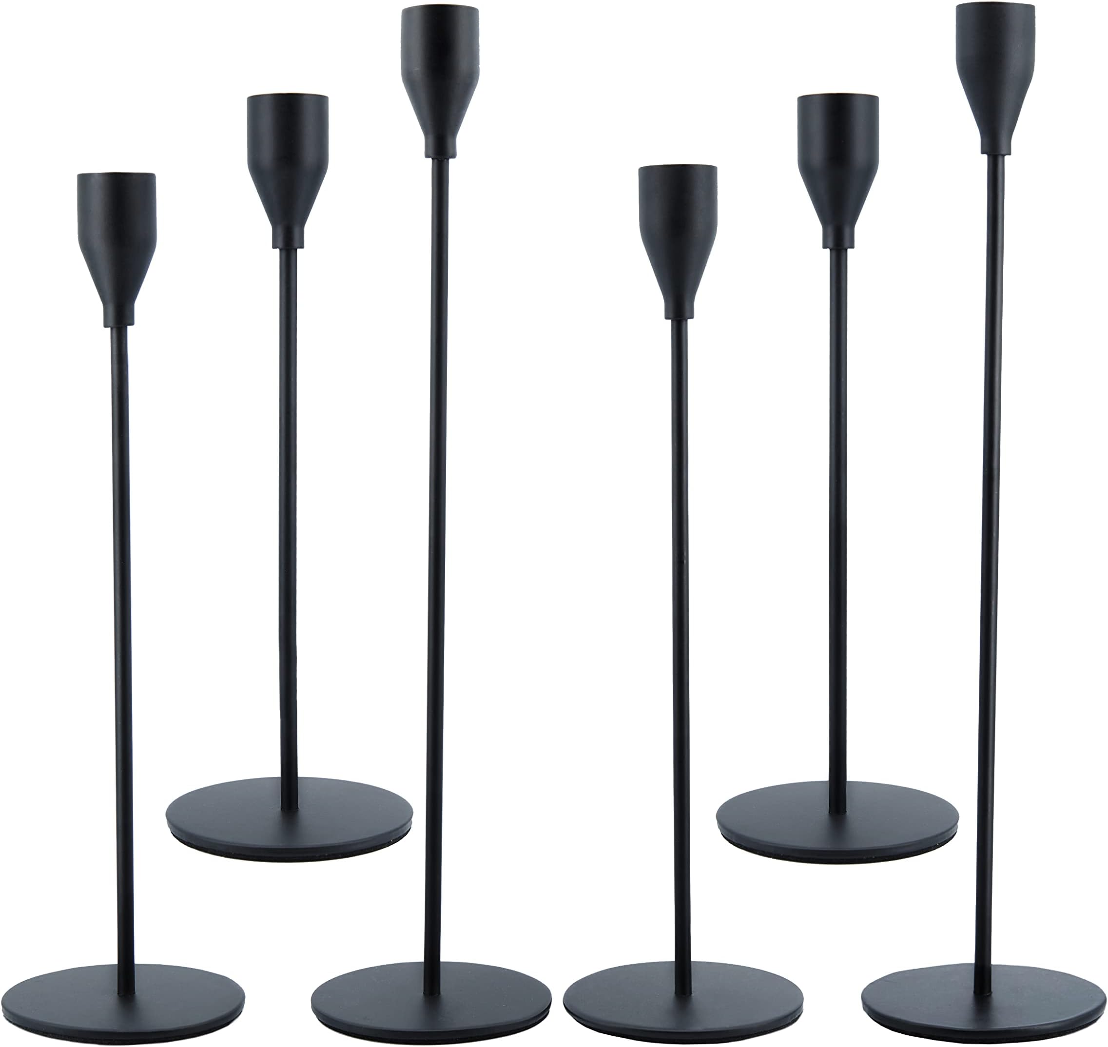 Amazon.com: JumpSync Black Candlestick Holders 9Pcs - Metal Tall ...