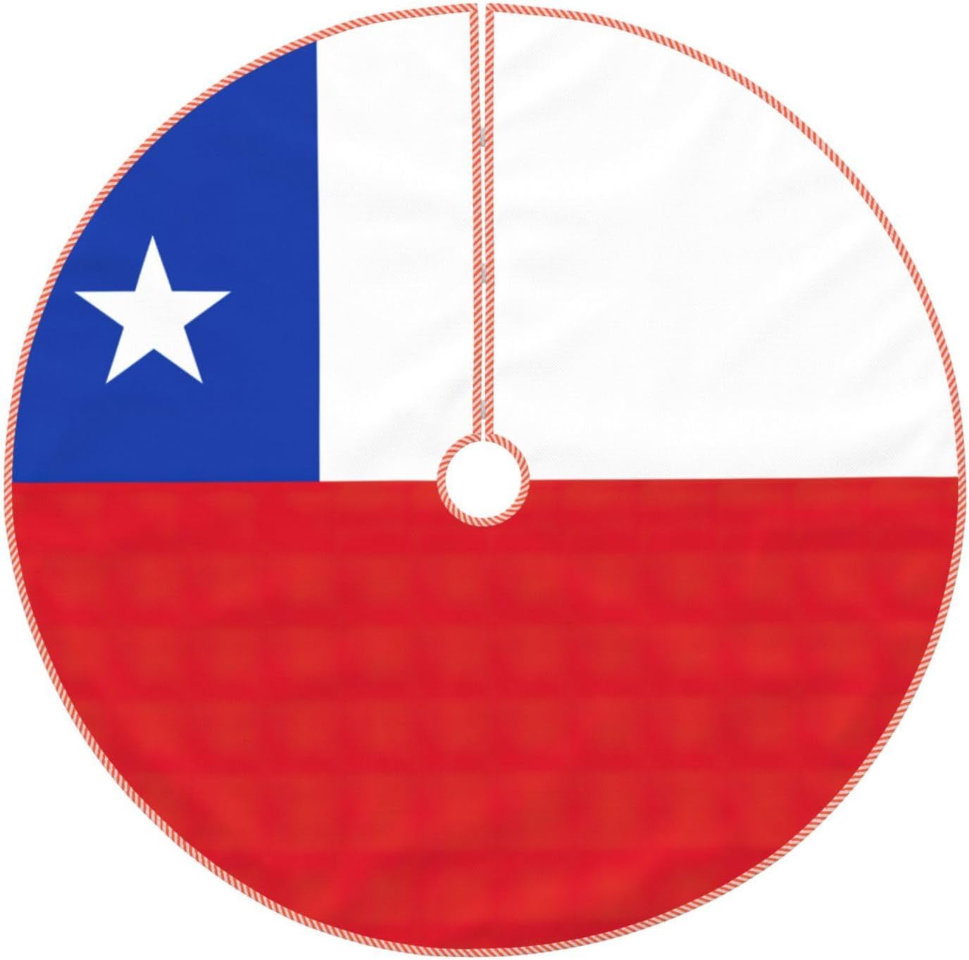 Amazon.com: Flag of Chile Print Quilted Christmas Tree Skirt,Xmas Tree ...
