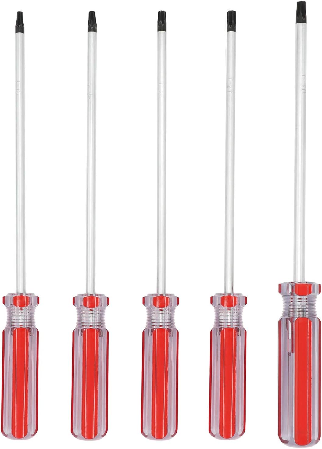 Torx Star Extra Long Screwdrivers T10 - T30 Total Length 260mm 6pc Set ...