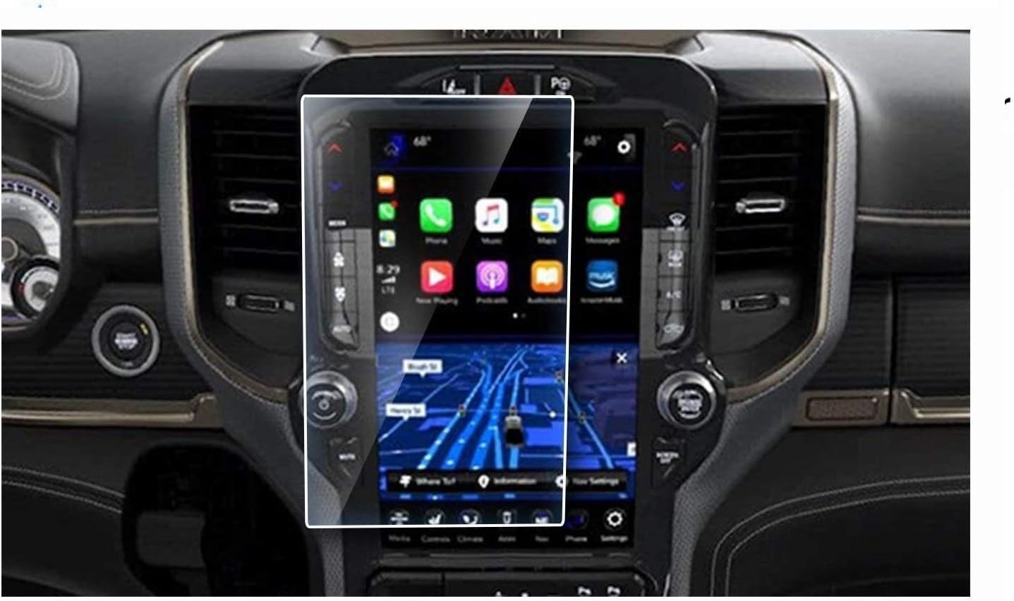 Amazon.com: Carwiner Compatible with Dodge Ram Matte Screen Protector ...
