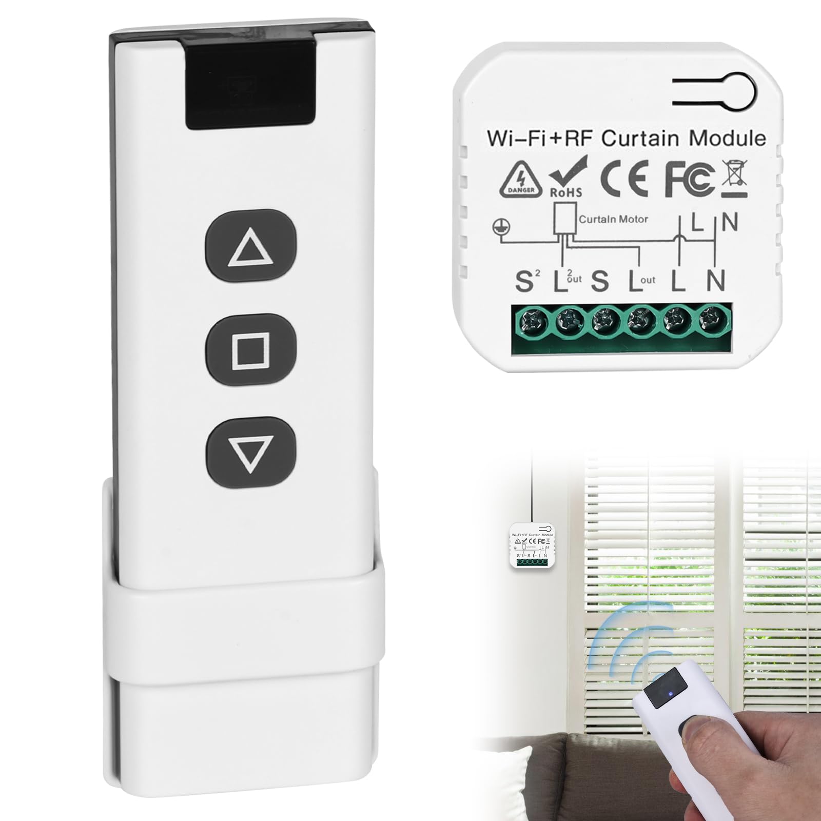 Funk Rolladensteuerung Nachrüstset, Smart Rolladen Modul für Rolladen ...