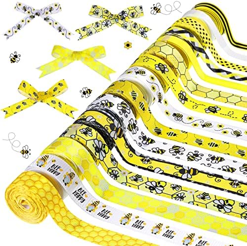 Amazon.com: YKW Spring Bee Ribbon, 8 Designs Grosgrain Ribbon Set 3/8 ...