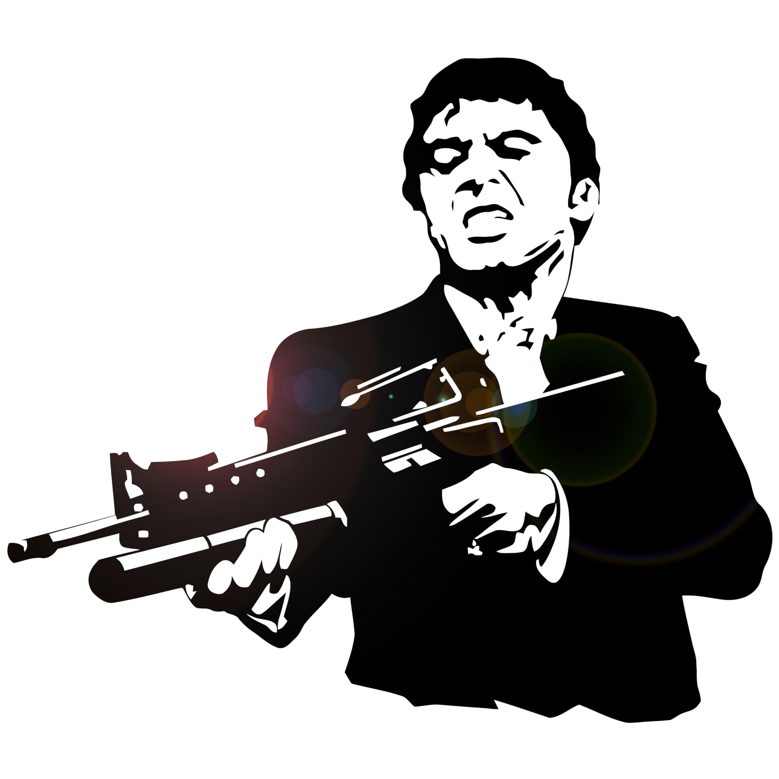 Amazon.com: Vinyl Wall Decal Gangster Mafia Shooting Man with Gun ...