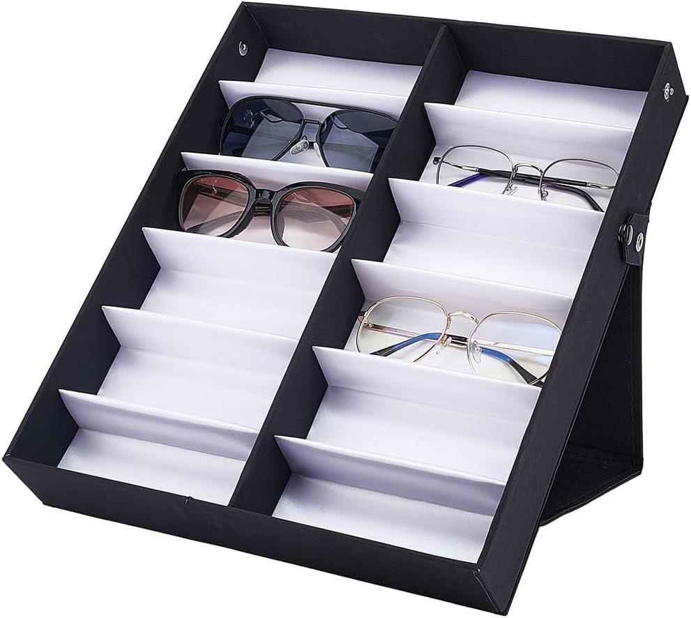 Amazon.com: PH PandaHall 12-Slots Sunglasses Box with Velvet Glasses ...