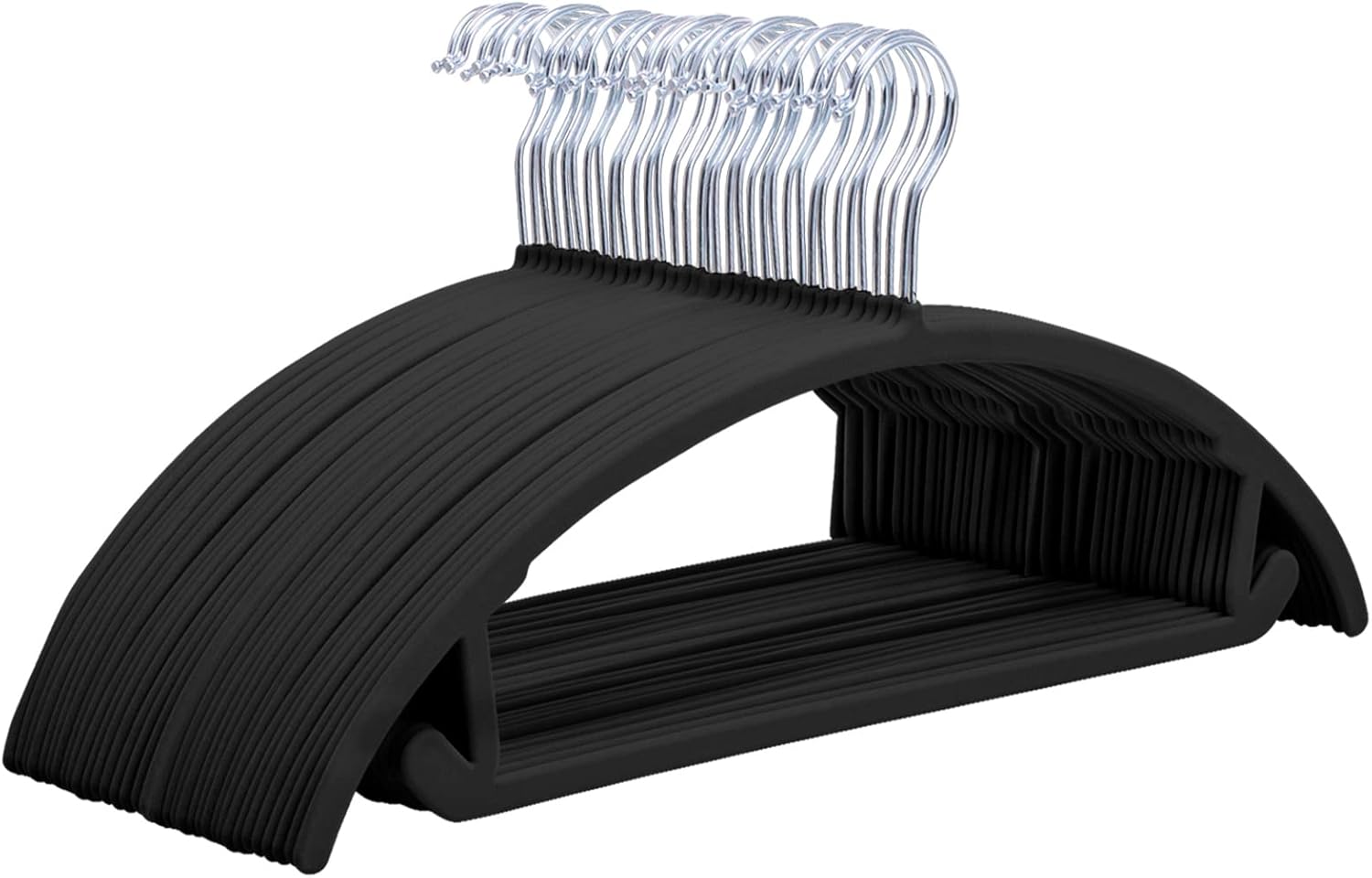 Amazon.com: Premium Velvet Hangers - No Shoulder Bumps Suit Hangers ...