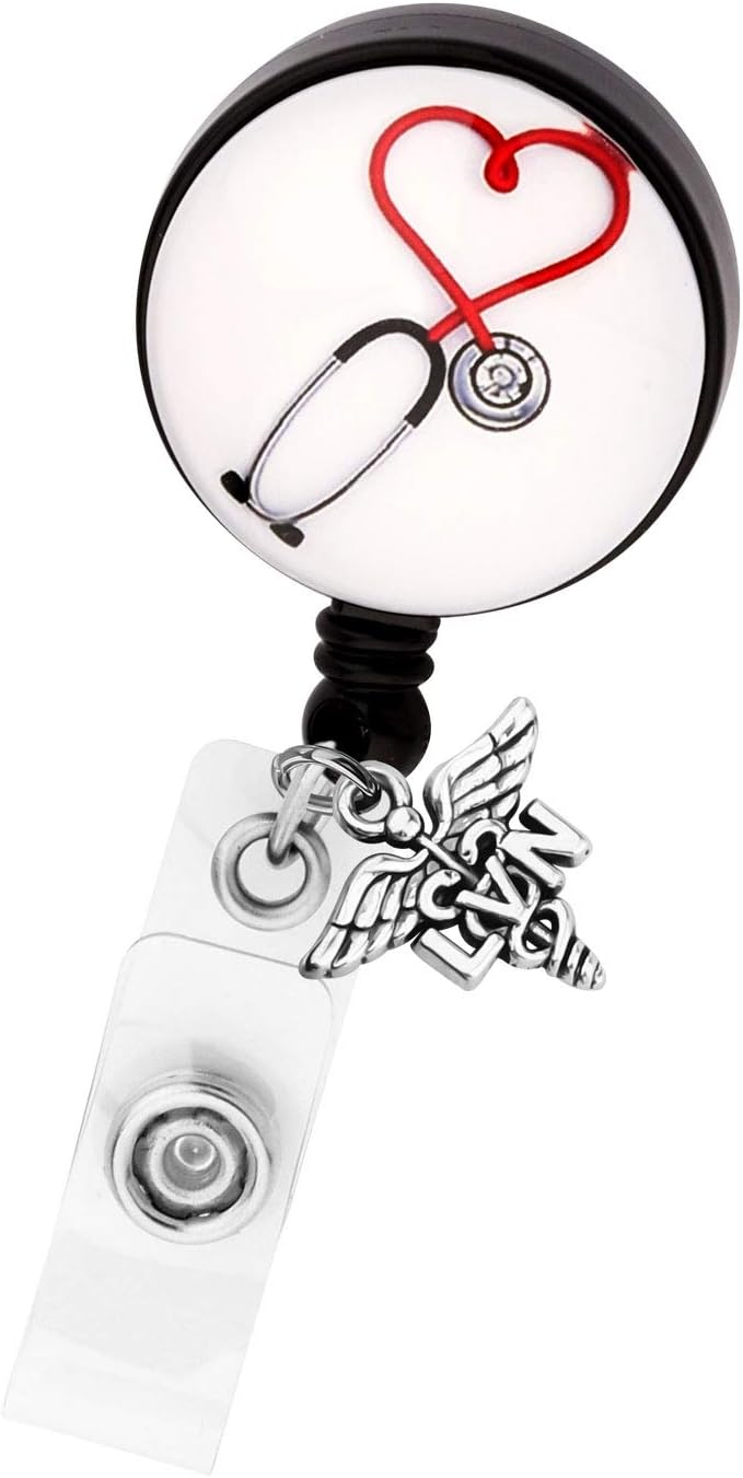 Amazon.com : FEELMEM Medical Stethoscope Retractable Badge Holder Reel ...