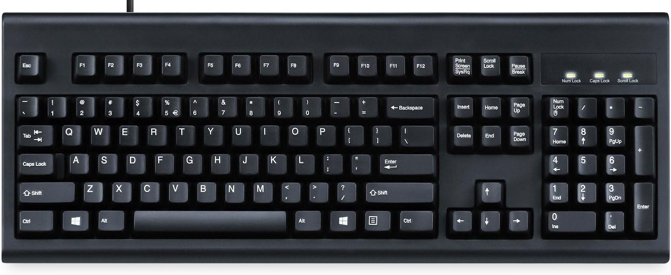 Amazon.com: Genuine Wyse Standard 104-Key USB Black Keyboard with PS/2 ...