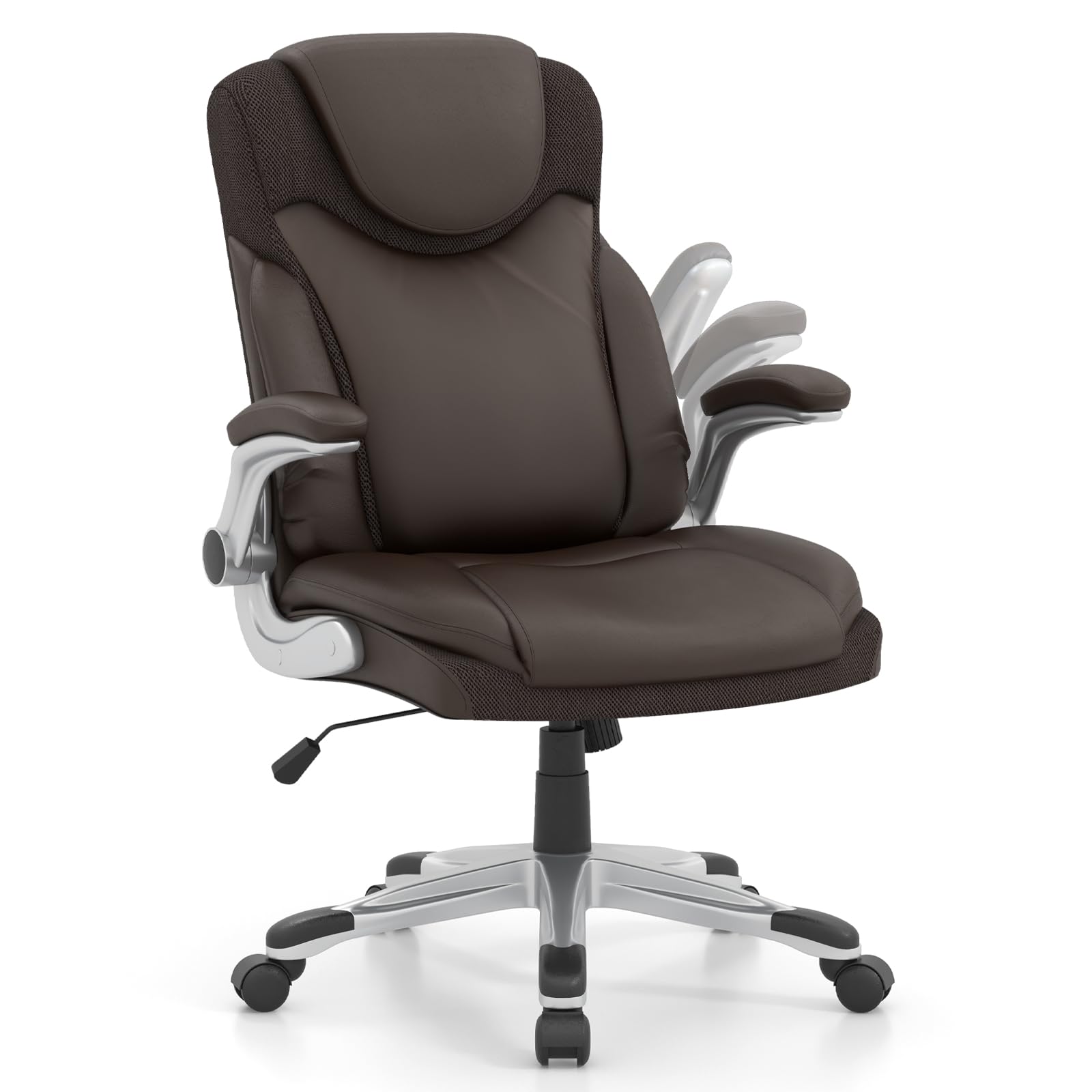 Amazon.com: Giantex Executive Office Chair, PU Leather Ergonomic Desk ...