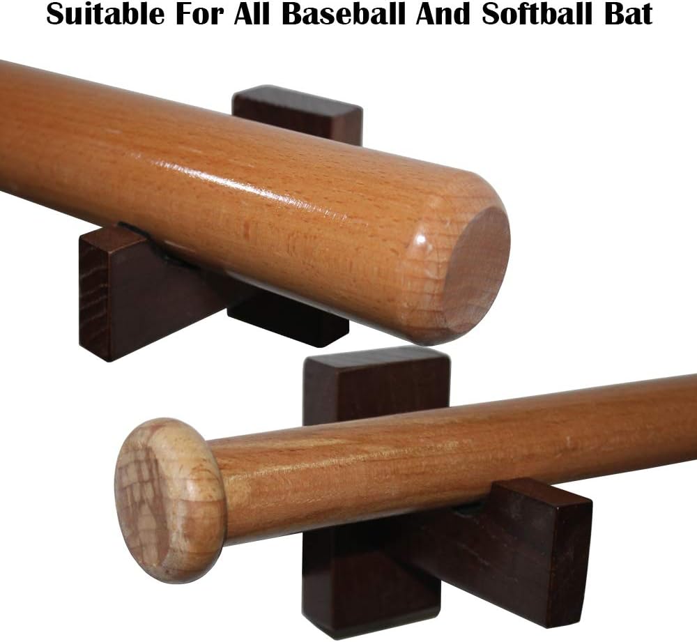 HAI+ Baseball Bat Wall Mount, Softball Bat Horizontal Display Case, Bat ...