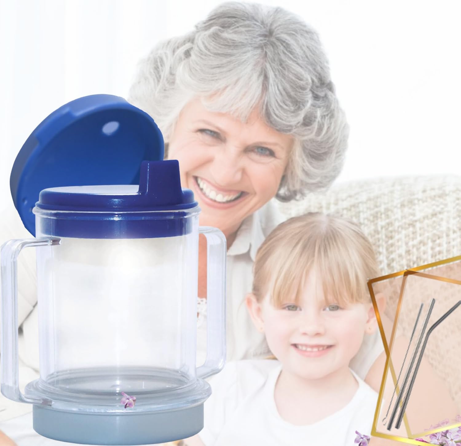 Amazon.com: ADAPTIVE UTENSILS Spill proof cups for adults | Set of 5 ...