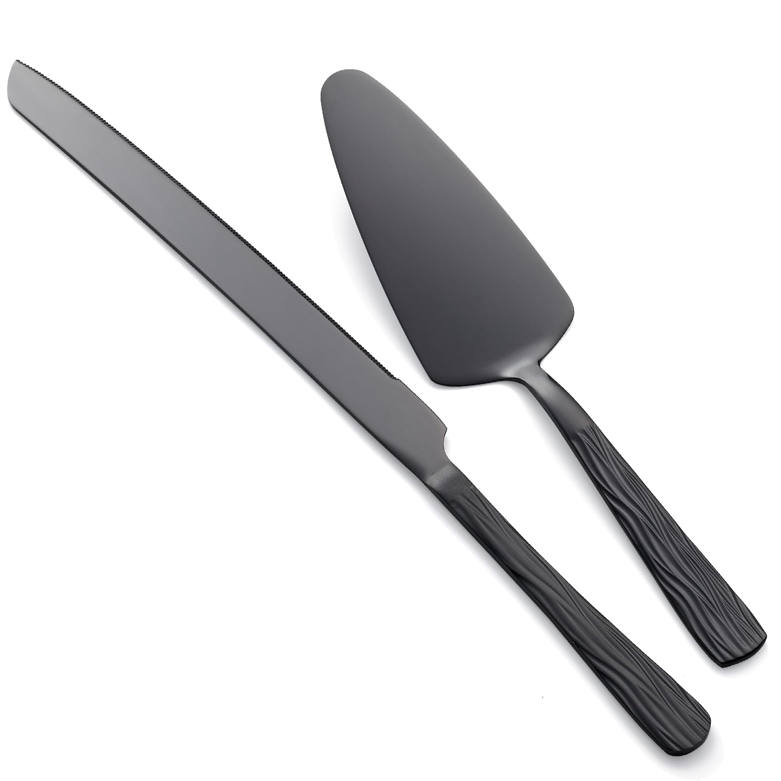 Amazon.com | Seeshine Black Cake Cutter Set, Stainless Steel Cake ...