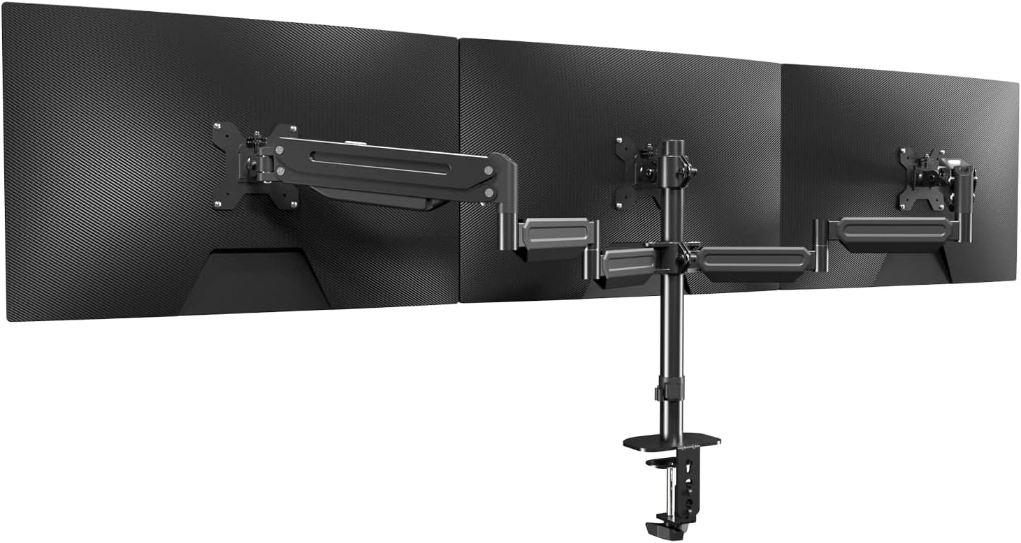Snapklik.com : Suptek Triple Monitor Mount For Most 17 To 32 Inch ...