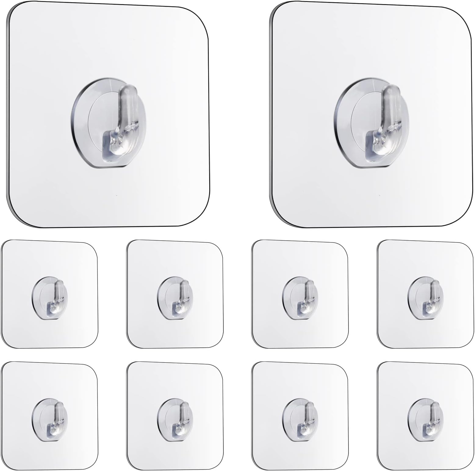 Juliyeh Magic Hooks, Transparent Self-Adhesive , Removable Without ...